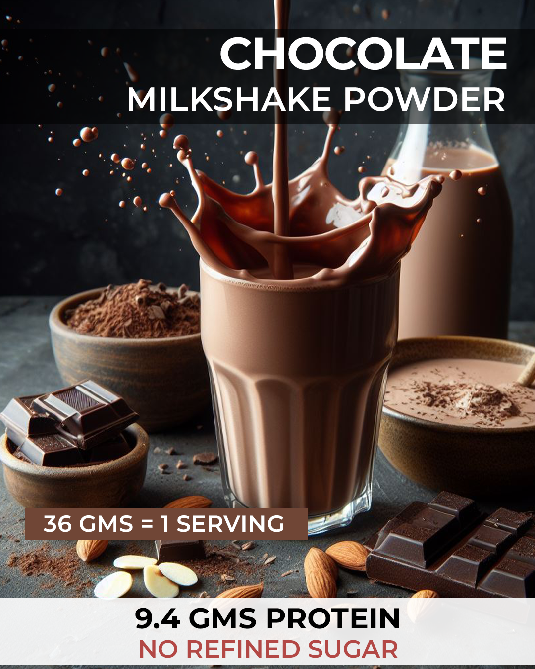 Chocolate Milkshake Powder – Healthy Because