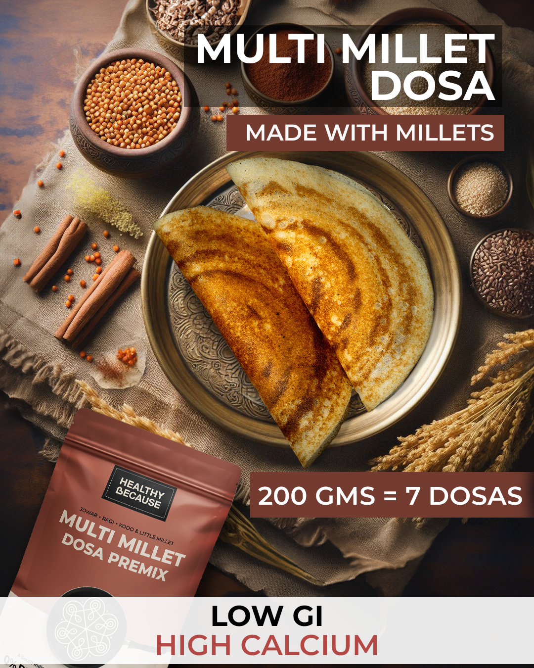 Multi Millet Dosa Premix – Healthy Because