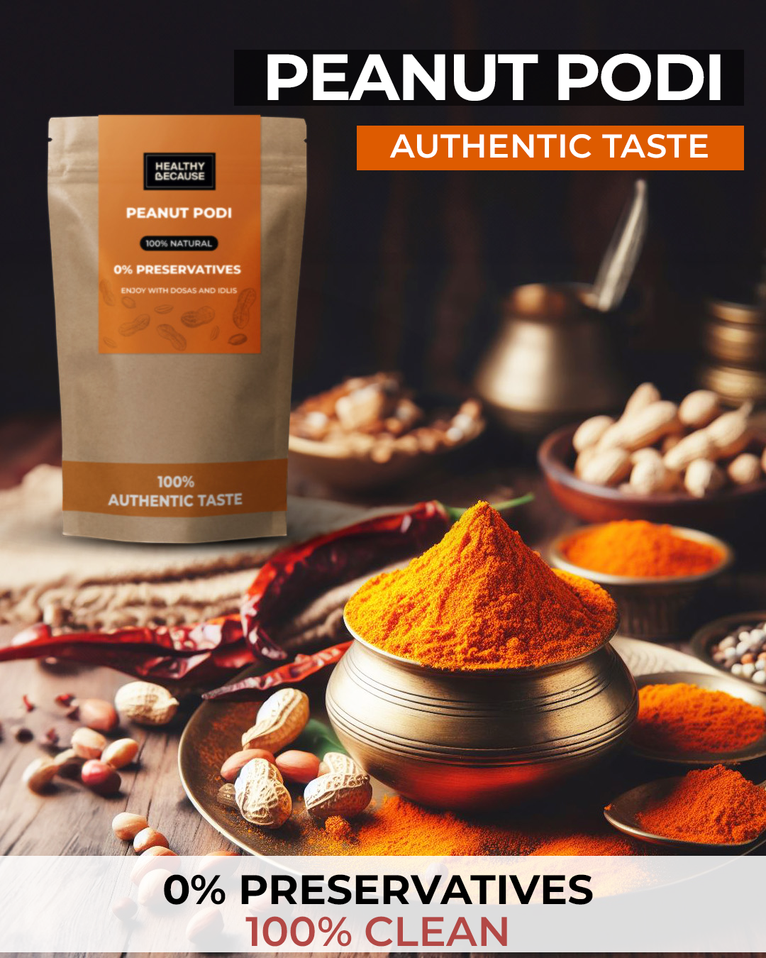 Peanut Podi – Healthy Because